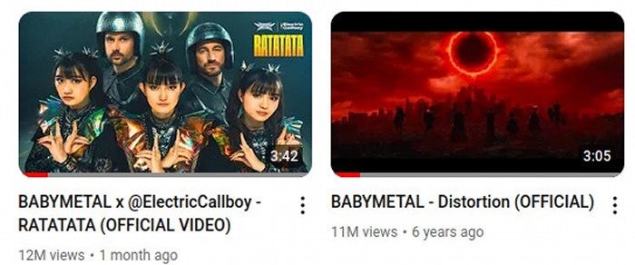 BABYMETALとElectric CallboyのRATATATAのMVの視聴数が1200万に達したぞ 【海外の反応】│BABYMETALIZE